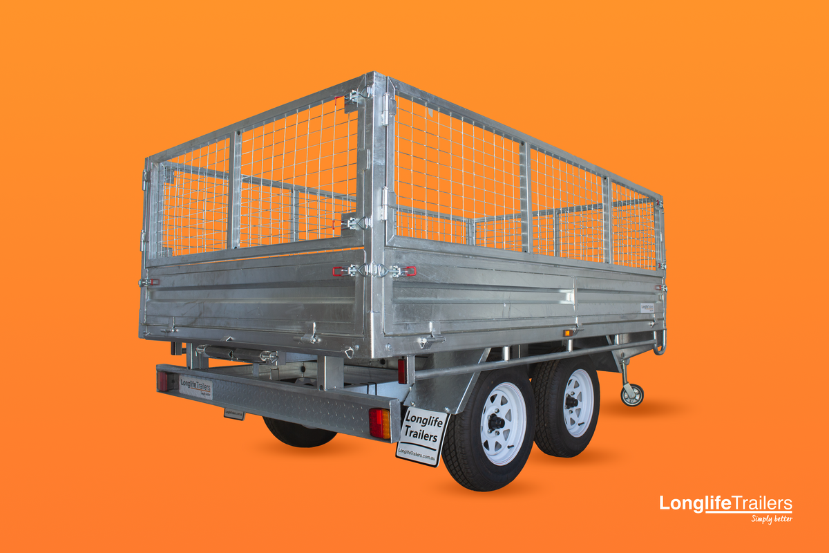 10x6 Tandem Flatbed Cage Trailer – Longlife Trailers