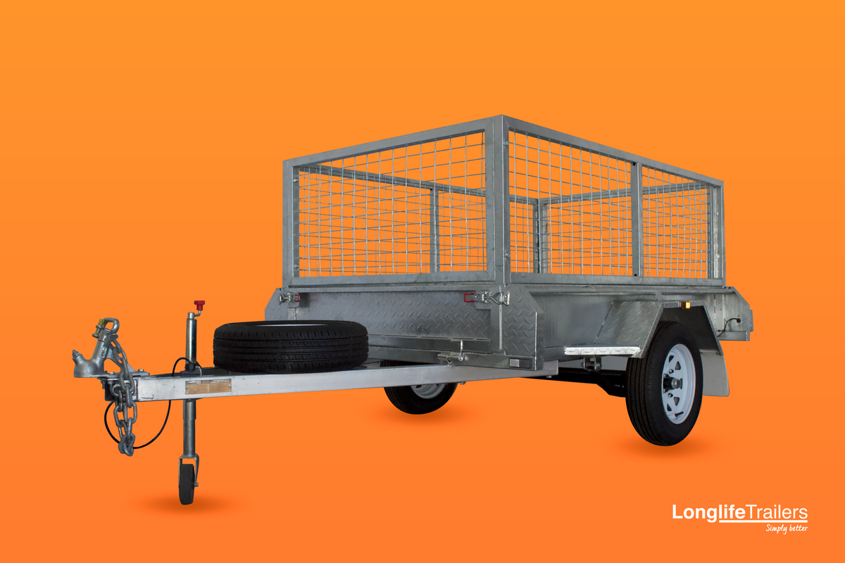 7X4 Single Axle Cage Trailer – Longlife Trailers
